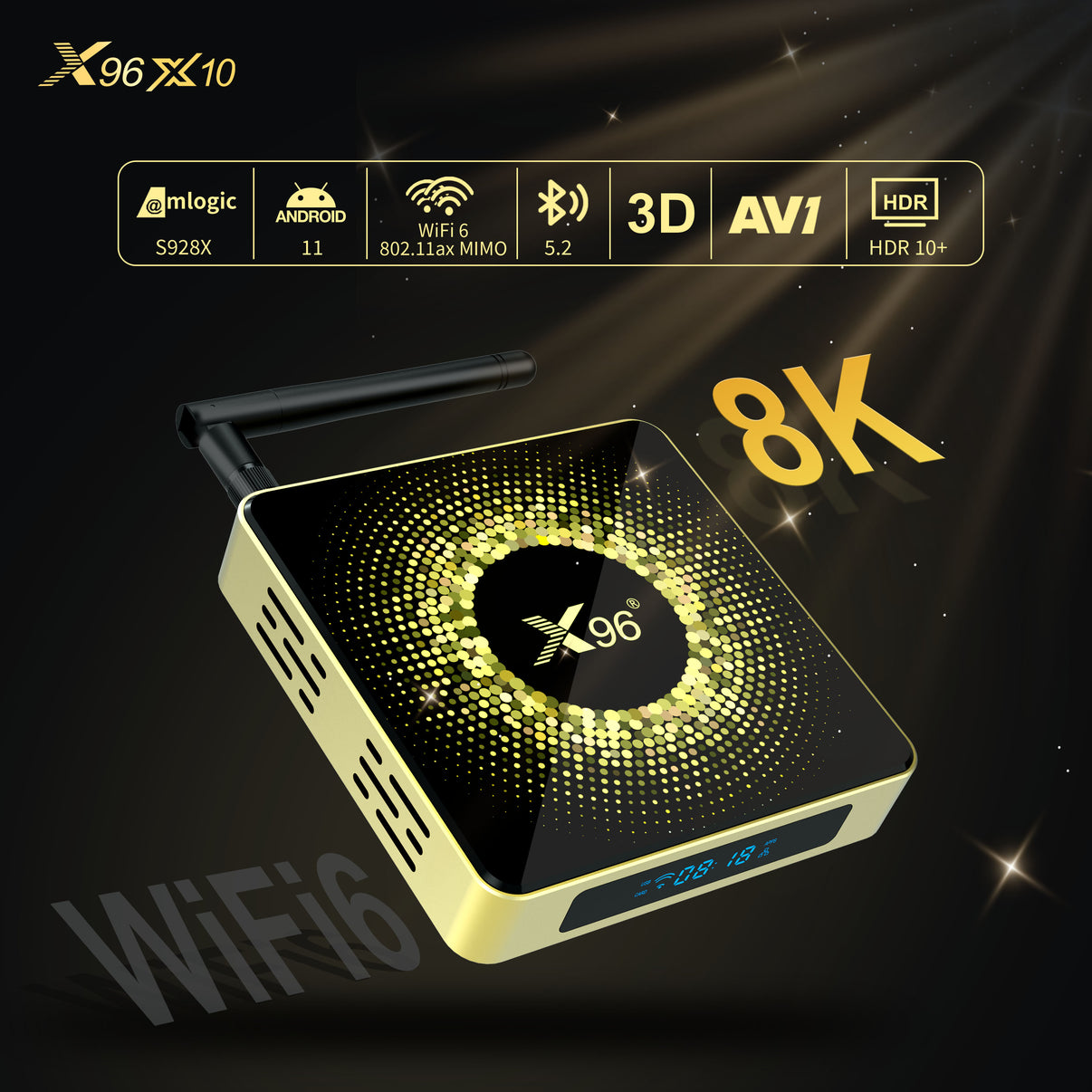X96 X10 Android Digital Signage Media Player Penta Core Amlogic S928X ...
