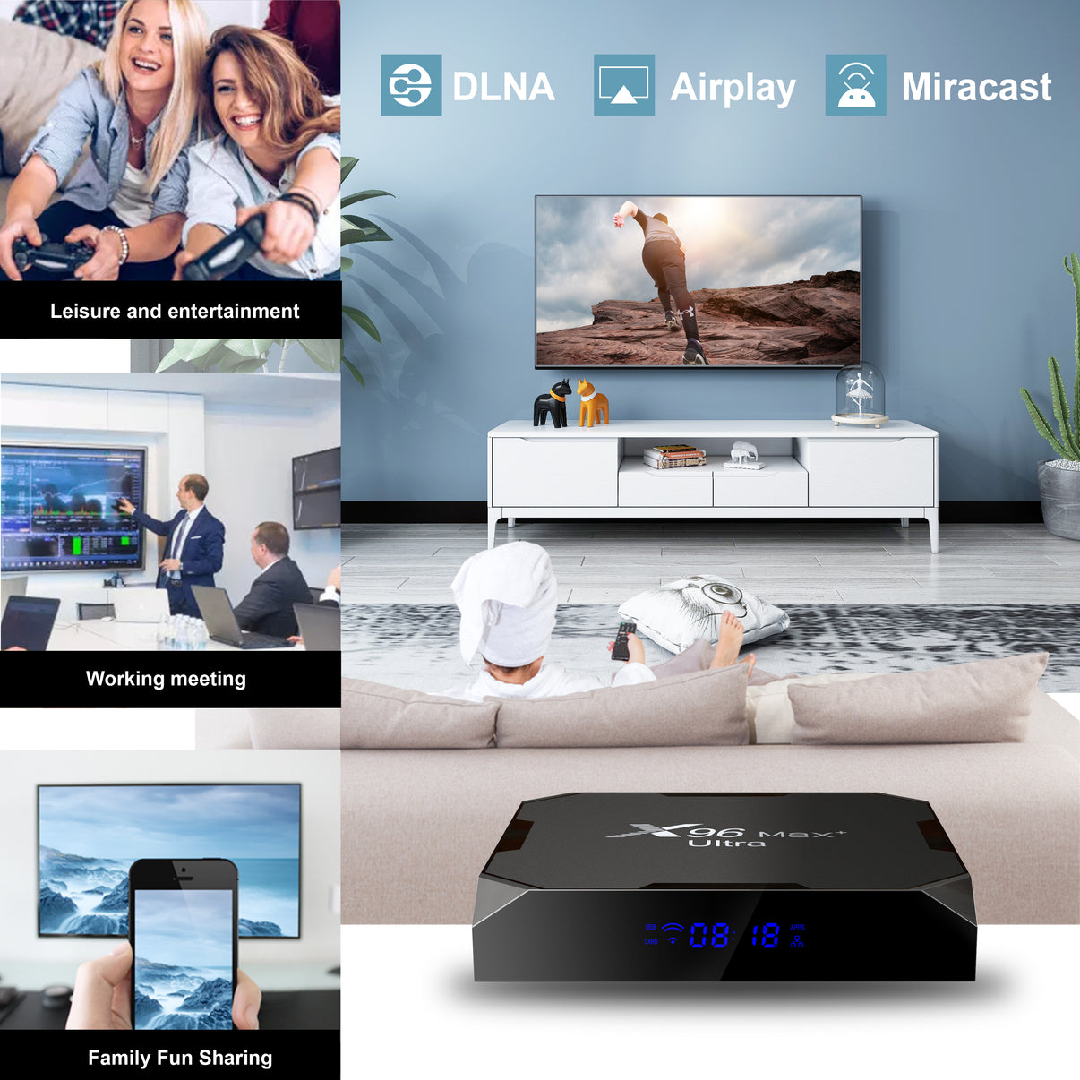 X96 Max+ Ultra Quad Core Amlogic S905X4 TV Box – X96mini TV Box