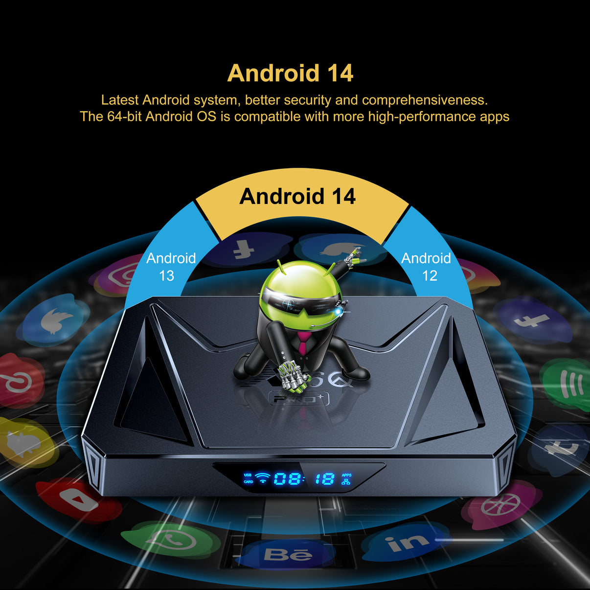 X96Q pro+ 8K Allwinner H728 Android 14 X96 TV Box Digital Signage Play ...