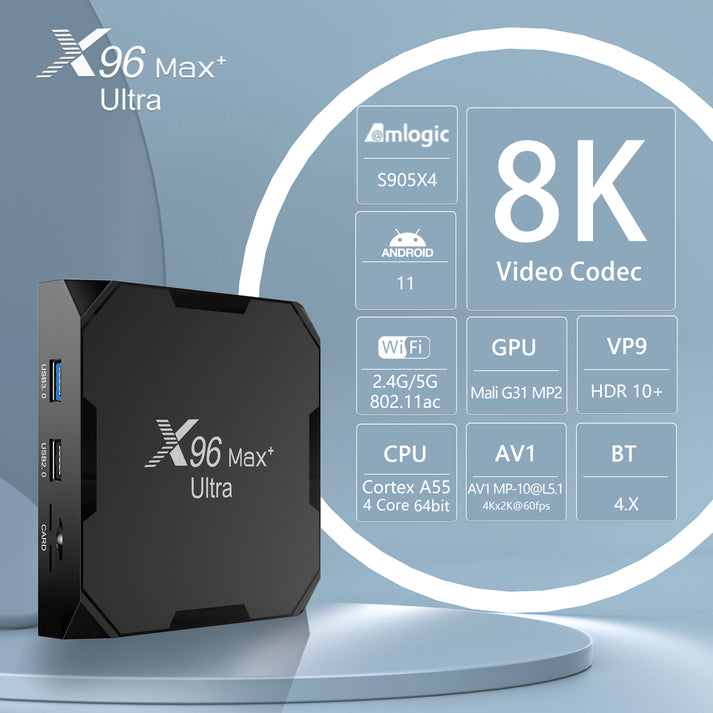 X96 Max+ Ultra Quad Core Amlogic S905X4 TV Box – X96mini TV Box